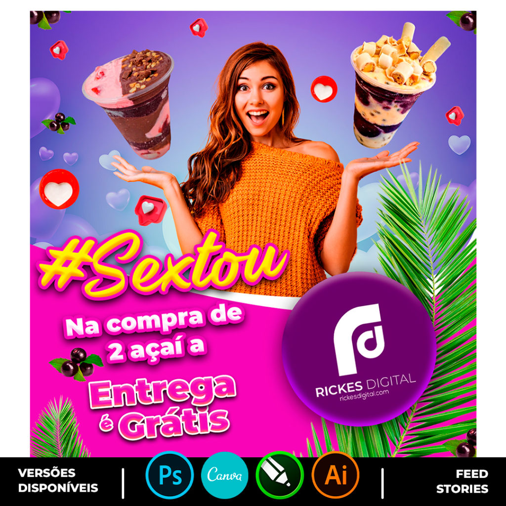 #Sextou C01 - 1 Arte Editável #Sextou C01 - 1 Arte Editável
